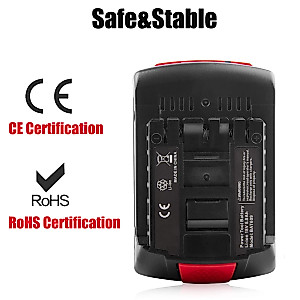 MANUFER 2 Packs 5.0Ah 18V BAT609 Li-ion Replacment for Bosch 18V Battery Compatible with Bosch Lithium Ion 18V BAT609 BAT610G BAT618G BAT619 BAT621 BAT620 Cordless Power Tool Battery