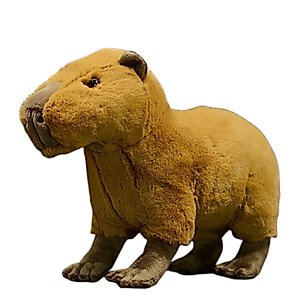 FRANKIEZHOU Realistic Capybara Plush Toy 12”,Lifelike Rodent Capybara Stuffed Animals,Pillow Plush,Soft Wild Animals Crawling Capybara Stuffed Toys,Plushie Toys,Gifts for Kids,Baby Gift, Cry Babies