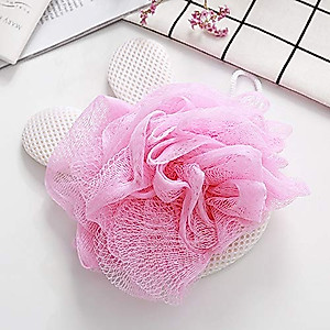 Loofah Sponge,4 Pack Shower Sponge,Mesh Brush Luffa Body Scrubber Gift for 2-14 Year Old Boy and Girl,Bath Toy Gift for Kid,Baby Shower Essential Skin Care, Soft Bathing Accessories