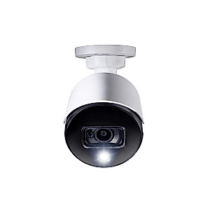 Lorex 5MP Super HD Weatherproof Indoor/Outdoor Add-On Analog Bullet Security Camera w/Warning Light and Remote-Triggered Sirens & Color Night Vision