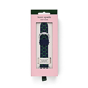 Kate Spade New York women's blue silicone band for apple watch®, 38/40/41mm and 42/44/45/49mm (Model: KSS0162E)