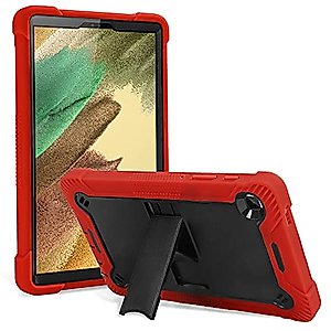 KIQ Guardian Series Samsung Galaxy Tab A 8.4 Case SM-T307 SM-T307U SMT307 2020 Kickstand Hard Durable Rugged Protective Cover W/Handle Shoulder Strap for Samsung Tab A 8.4 - Black Red