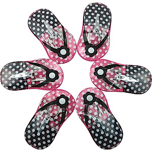 Spove Manicure Sets Pedicure Set Polka Dot Flip Flop Nail Clippers Manicure Kit Nail pack of 6 Hotpink