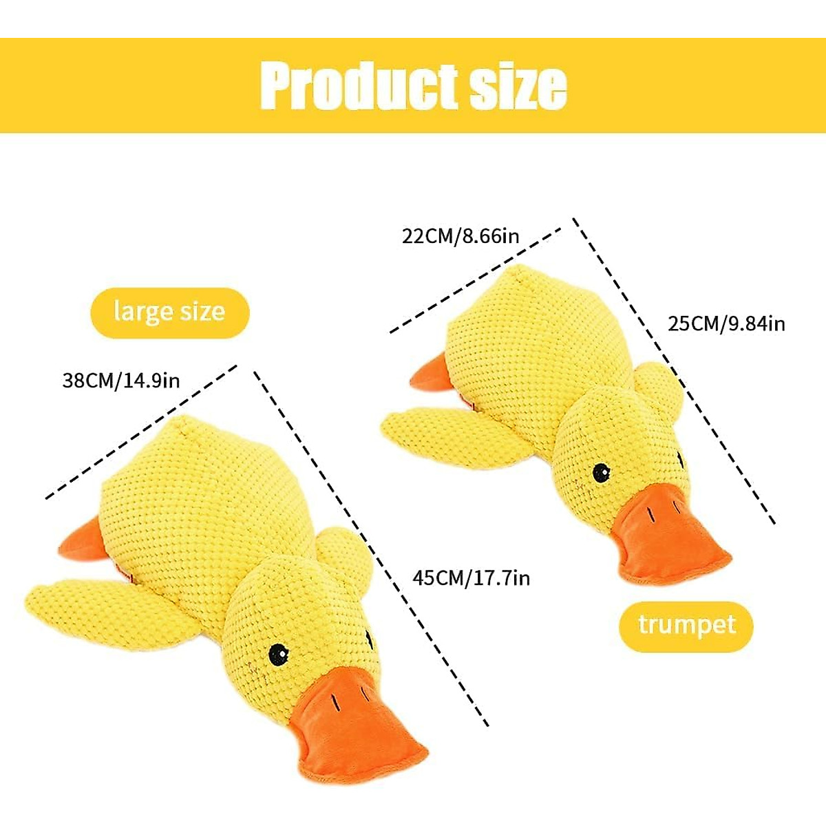 bokando Noovelo-Noovelo Calming Duck Toy, Calming Duck Dog Toy, Calming Duck Dog Toy Bright Yellow, Calming Duck Toy for Dogs, Best Friends Calming Duck Toy, Mellow Dog Calming Duck (Yellow+Yellow)