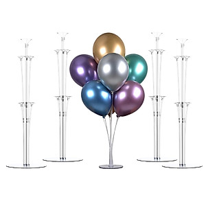 LANGXUN 2 Set 28" Height Table Balloon Stand Kit for Birthday Party Decorations and Wedding Decorations, Happy Birthday Balloons Decorations for Party and Christmas Balloon Decorations