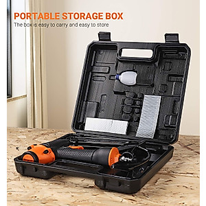 DSF Brad Nailer, Pneumatic, 18GA 2-In-1 Nailer, 5/8 inch-2 inch, Wider Visual Nail Indicator, 200pcs Brad Nails And 200pcs Crown Staples, 360 Degree Adjustable Exhaust, And CE Safety Glasses - TK5040