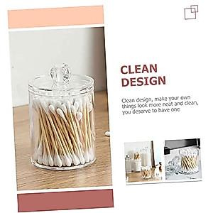 Holibanna 2pcs Box Cotton Ball Storage Box Cotton Round Holder Makeup Organizer Box Jewelery Organzer Bathroom Organizers Jar Sundries Storage Box Desktop Organizer Storage Case Ps Set