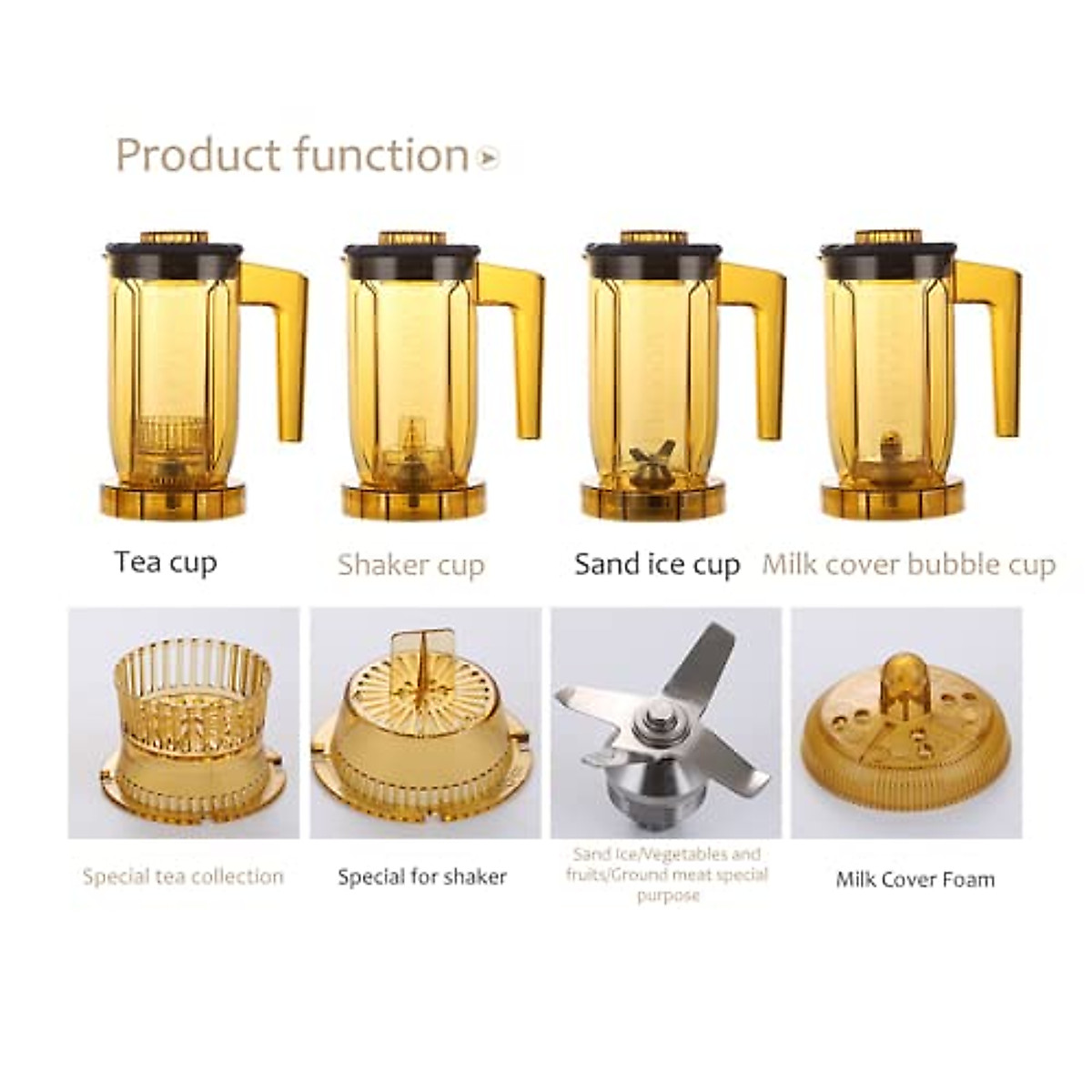 Mai lelu 4 in 1 Tea Breawing Machine Milkshake Blender Smoothie Maker Machine Multifunction Food Blender Brew Cream Milk Shaker