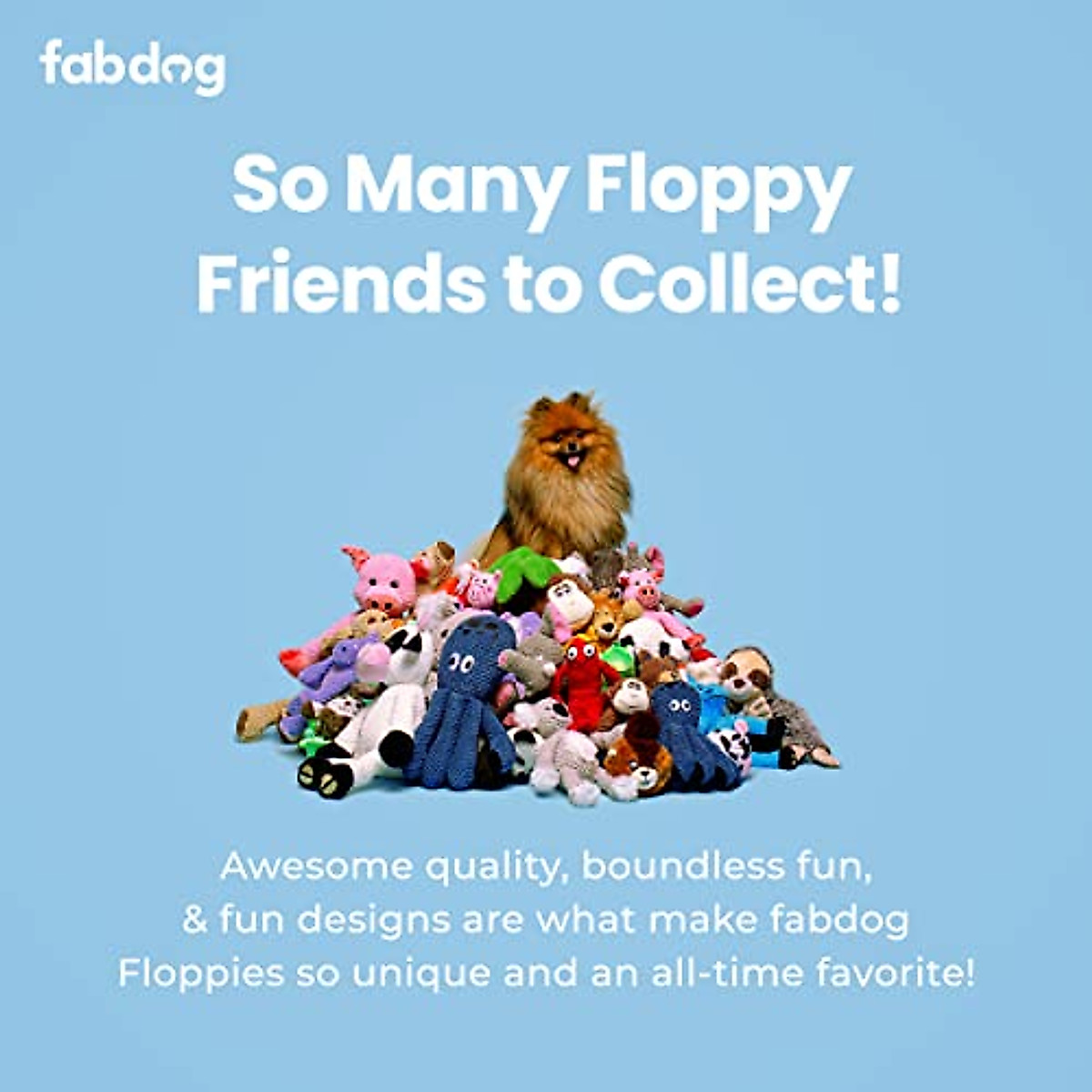 fabdog, inc. Floppy Hippo Dog Toys (Large)