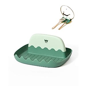 Ledudu A spoon rack for kitchen counter using for spatula spoon rack in kitchen kitchen utensils and Barbecue appliances and pot lid support water dripping protection,Green,17.2*15.5*7.8cm