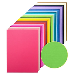 60 Sheets Color Textured Cardstock, 28 Assorted Colors 250gsm Faint Texture, Single-Sided Printed Colored Paper, Premium Thick Card Stock for Card Making, Scrapbooking, Craft, Decor, Kids School Games