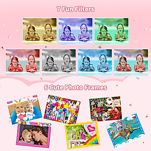 Ourlife Waterproof Camera for Kids, 1080P HD Kids Digital Action Camera Underwater Camera with 8GB SD Card, Birthday Gift Toys for Girls Age 3-14