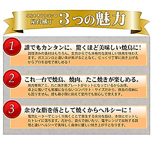 Yatai Yokotyo Myt-800 29873 Electric 3way Plate Yakitori & Takoyaki & BBQ By Kakuse