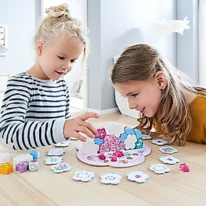 HABA Unicorn Glitterluck Cloud Stacking - A Cooperative Roll & Move Dexterity Game for Ages 4 and Up (Made in Germany)