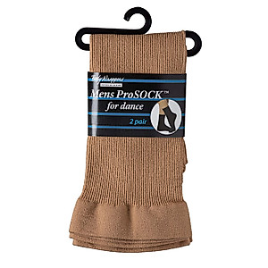 Body Wrappers Men's Dance Comfort Soft Socks O/S TAN