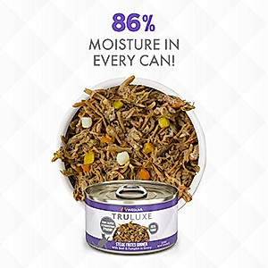 Weruva TruLuxe Cat Food, Steak Frites Dinner with Beef & Pumpkin in Gravy, 3oz Can (Pack of 24), Purple