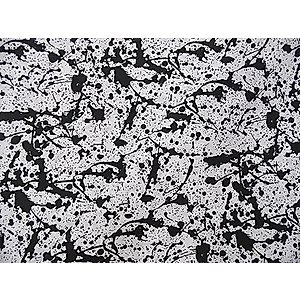 8 Yard Lot Fabric 100% Quilting Cotton Hipster Splatter Black White Abstract T50