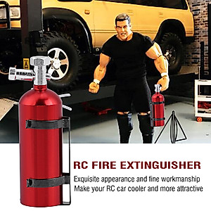 RC Car Fire Extinguisher, Simulation Metal Mini Fire Extinguisher Toy for CC01 / SCX10 / -4 / D90 RC Crawler Car