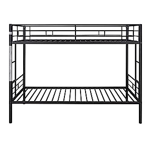 GNIXUU Metal Bunk Bed Twin Over Twin Sturdy Heavy Duty Bunk Beds with 2 Side Ladders, Space Saving, No Box Spring Needed, for Boys Girls Teens Adults