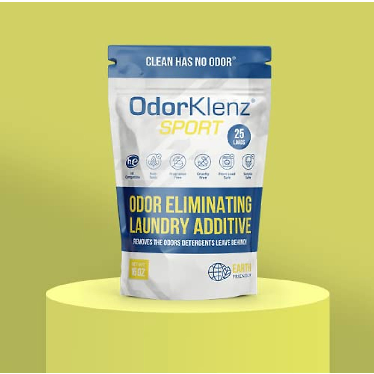OdorKlenz Sports Laundry Detergent, Powder, Stain Removal, Remove Sweat Odors, Non-toxic, Unscented