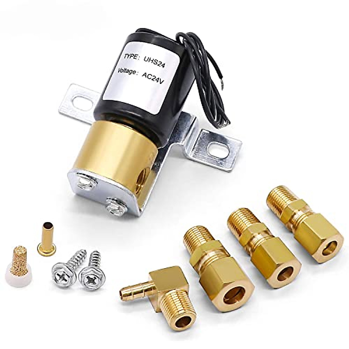 UHS24 Universal Humidifier Solenoid Valve Replacement 24Volt Replace fit for Gen-eral 990-53 HE220 HE225 HE260 HE265 by Appliancemate