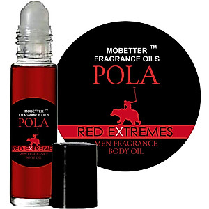 Pola Red Extreme Cologne Body Oil for Men (10ml Roll On) by Mobetter Fragrance Oils