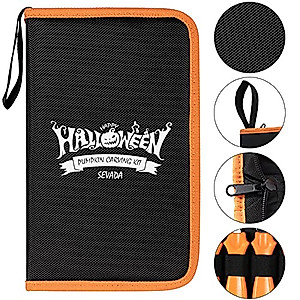 Pumpkin Carving Kit Tools，Halloween Pumpkin Decorating Kit Carving Knife - 8PCS Pumpkin Sculpting Tools Professional Stainless Steel Heavy Duty Knife Pumpkin Carving Sets