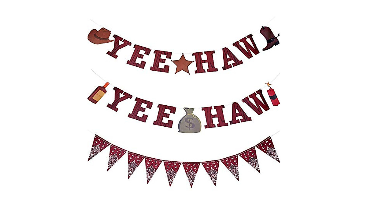 Yee Haw Cowboy Banners (3 Pc) - Wild West Party Decor
