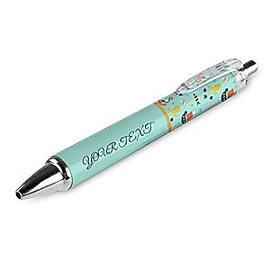 Personalized Custom Cute Anchor Octopus Fish Pens with Stylus Tip, Customized Engraving Ballpoint Pens with Name Massage Text Logo, Gift Ideas for School Office Business Birthday Graduation Anniversar