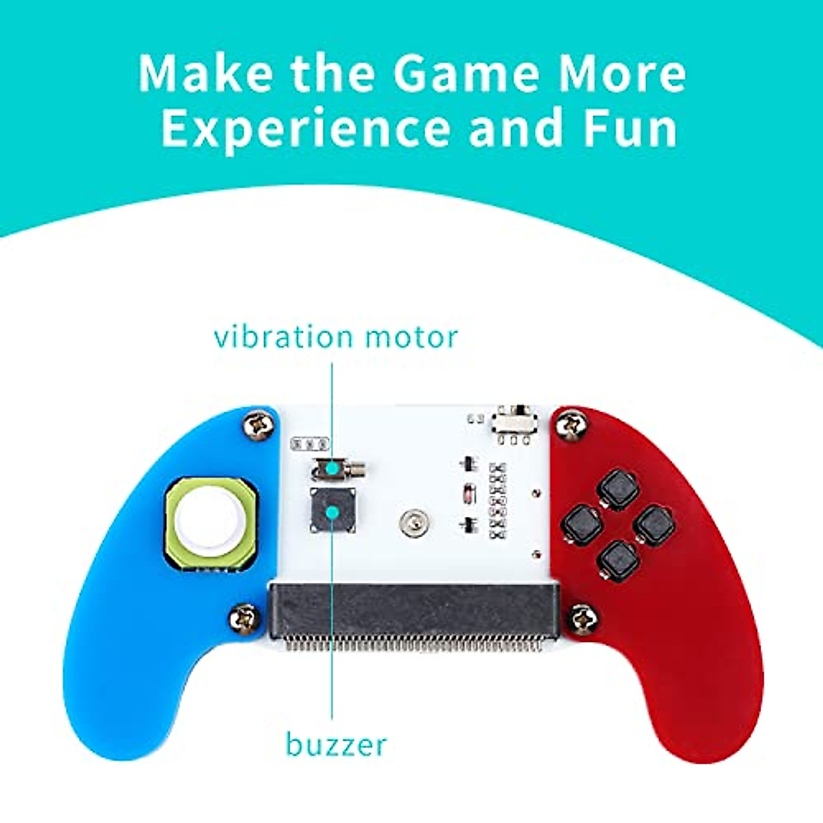 ELECFREAKS microbit Game Joystick Wireless Control Handle by Micro:bit STEAM Education DIY Graphical Programming Controller(Without Micro:bit)