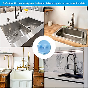 Omoojee Sponge Holder for Kitchen Sink and Bathroom, 1 Pack, Sponge Organizer with Suction Cup, Sponges Not Included(Patent Registering) (Blue)