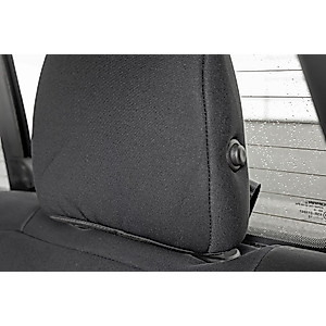 Rough Country Neoprene Seat Covers for Dodge Ram 1500 (2019-2024) - UV & Water Resistant Ram Seat Covers, Foam Padded Seat Covers for Trucks Full Set - Front & Rear Seat Covers