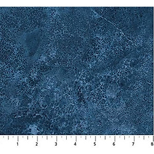 Northcott 'Stonehenge' Mottled Dark Blue 3937-193 Cotton Fabric by The Yard