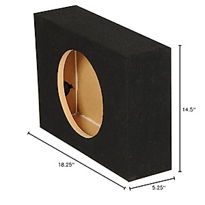 QPower Single 10 Inch Shallow Sealed Truck Subwoofer Enclosure Speaker Box and Pyle PLPW10D 1000 Watt DVC 4 Ohm Car Audio Subwoofer Speaker