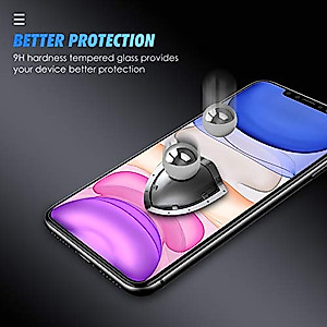 SPARIN Screen Protector Compatible with iPhone 11 / XR 6.1 inch, 4 Pack Tempered Glass with Alignment Frame