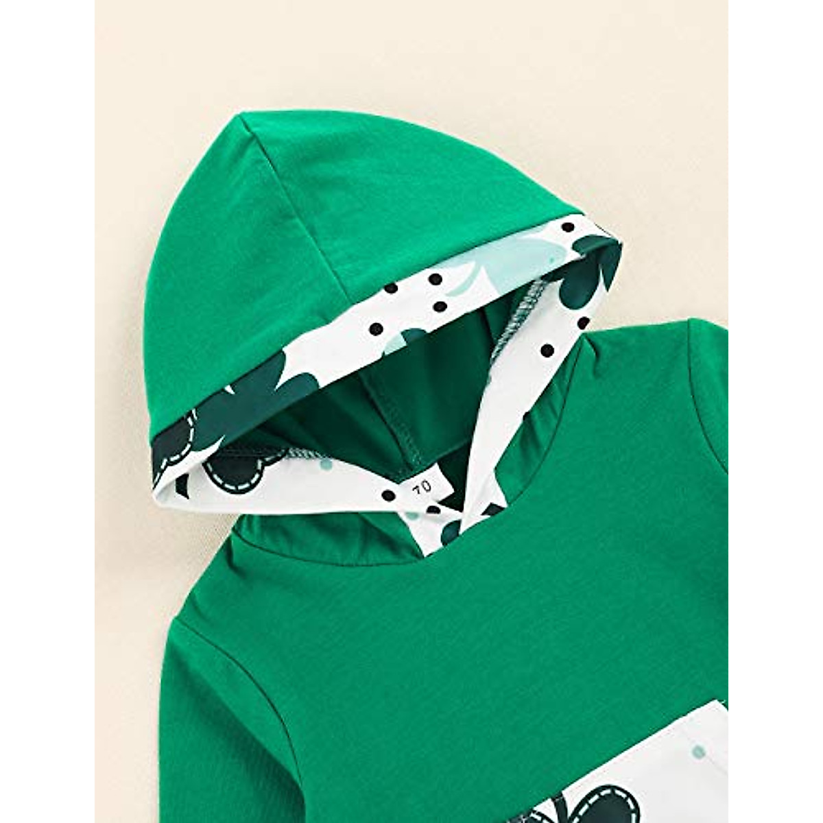Baby Boy Girl St. Patrick's Day Clothes Four Leaf Clover Print Hoodie Sweatshirt and Pant St. Patrick's Day Outfits