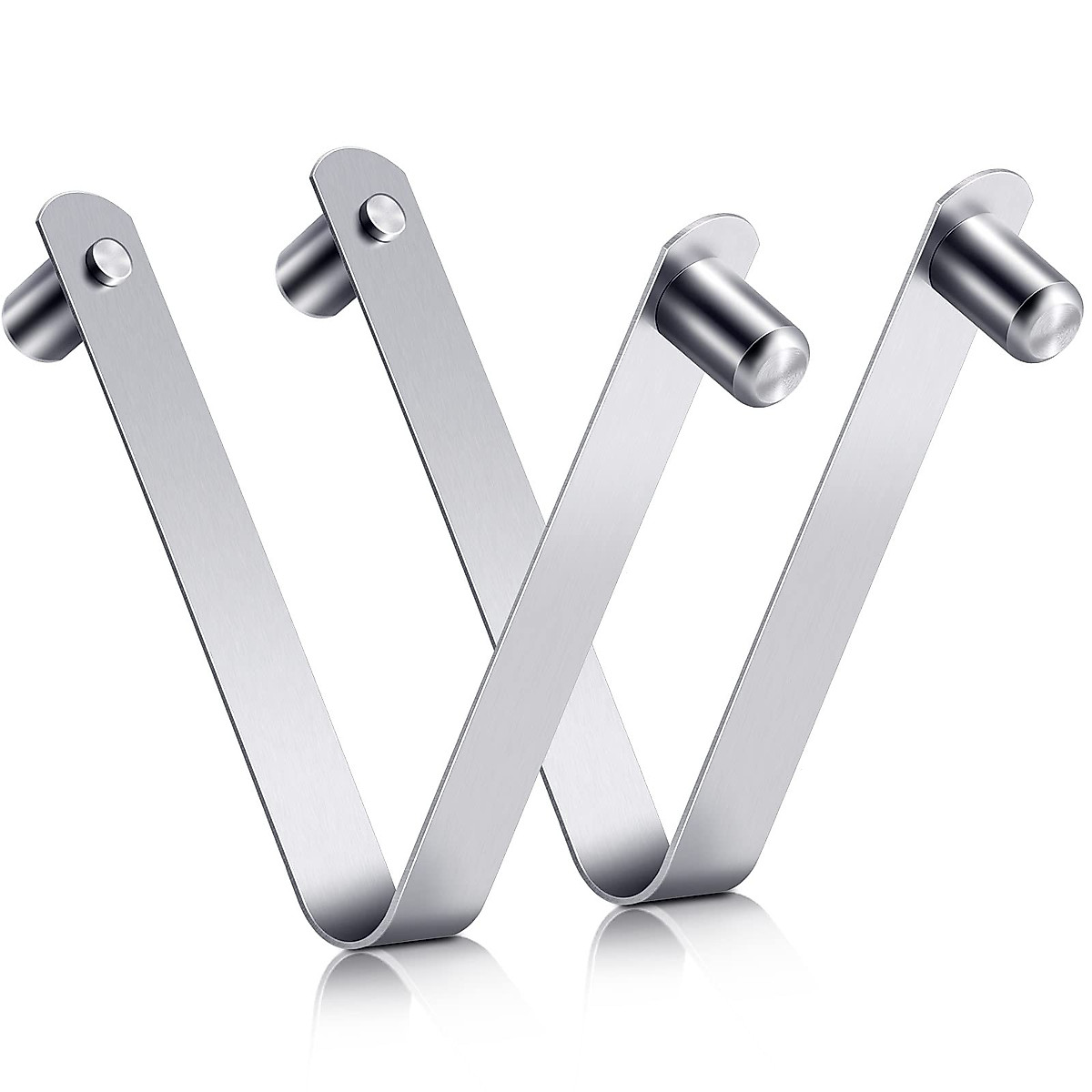 8 Pieces Double Pin Spring Button Clip Push Button Clip Tent Pole Push Button Spring Clips Stainless Steel Kayak Paddle Spring Snap Clips Tube Locking Pin Clips for Camping Replacement (6 mm)