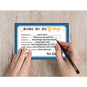 WaaHome 50pcs Graduation Advice Cards for The Graduates 2024 High School College Graduation Wishes and Advice Cards for Graduates Seniors, Graduation Party Games Favors Supplies Gifts