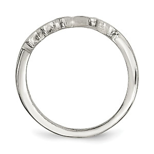 IceCarats 925 Sterling Silver Heart Love Beat Ring Size 8