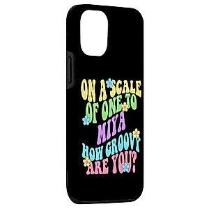 iPhone 13 MIYA Cute Retro Girls Groovy MIYA Personalized Name Case