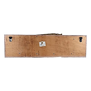 Ebros Gift 20" Long Rustic Western Country Hunter Shotgun with Ammo Bullet Hooks Mounted On Wooden Plank Wall Hanging Decor Hallway Mudroom Entrance Cabin Lodge Organizer for Coats Keys Hats