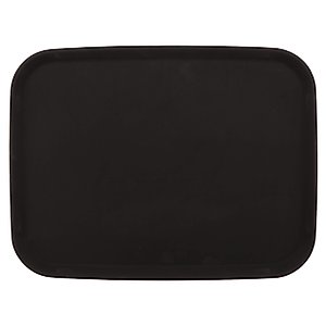 G.E.T. NS-1520-BK BPA-Free Non-Slip Plastic Rectangular Serving Tray, 15" x 20", Black