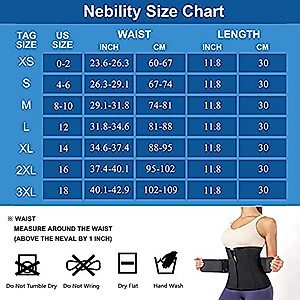 Nebility Women Waist Trainer Belt Tummy Control Waist Cincher Sport Waist Trimmer Sauna Sweat Workout Girdle Slim Belly Band(XS,Black)