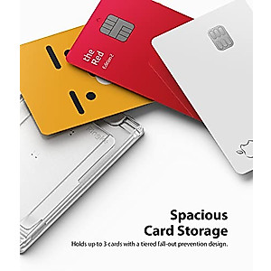 Ringke Magnetic Slot Card Holder Compatible with iPhone 14, 13, 12, Pro Max Mini and Compatible with MagSafe Case, Premium Hard Magnetic Stick on ID Credit Card Sleeve Phone Wallet - Clear Mist