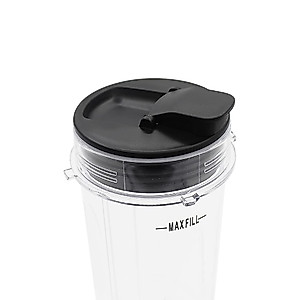 Anbige Replacement Parts Lids,Compatible with 16oz Cups for Ninja Blender BL660 BL770 BL740 BL771 BL773CO QB3000/QB3000SSW/QB3004/QB3005 (2 spout lids)