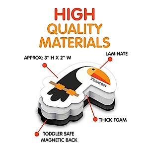 Curious Columbus Magnetic Objects and Letters. Set of 78 Foam Magnets Including 52 Pictures and 26 Uppercase Alphabet Magnets from A-Z. Best Educational Toy for Preschool Learning