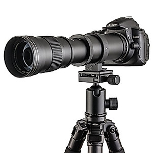 Opteka 420-800mm f/8.3 HD Telephoto Zoom Lens with UV Filter and 54" Tripod for Olympus EVOLT E-5, E-520, E-510, E-500, E-450, E-420, E-410, E-400, E-330 and E-300 Digital SLR Cameras