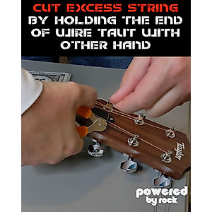 Guitar String Winder, String Cutter and Bridge Pin Puller - 3-in-1 Guitar Tool for Acoustic and Electric Guitars - Wind Guitar Strings Quickly - Cut Excess String Off - Pull Pins Out Easily
