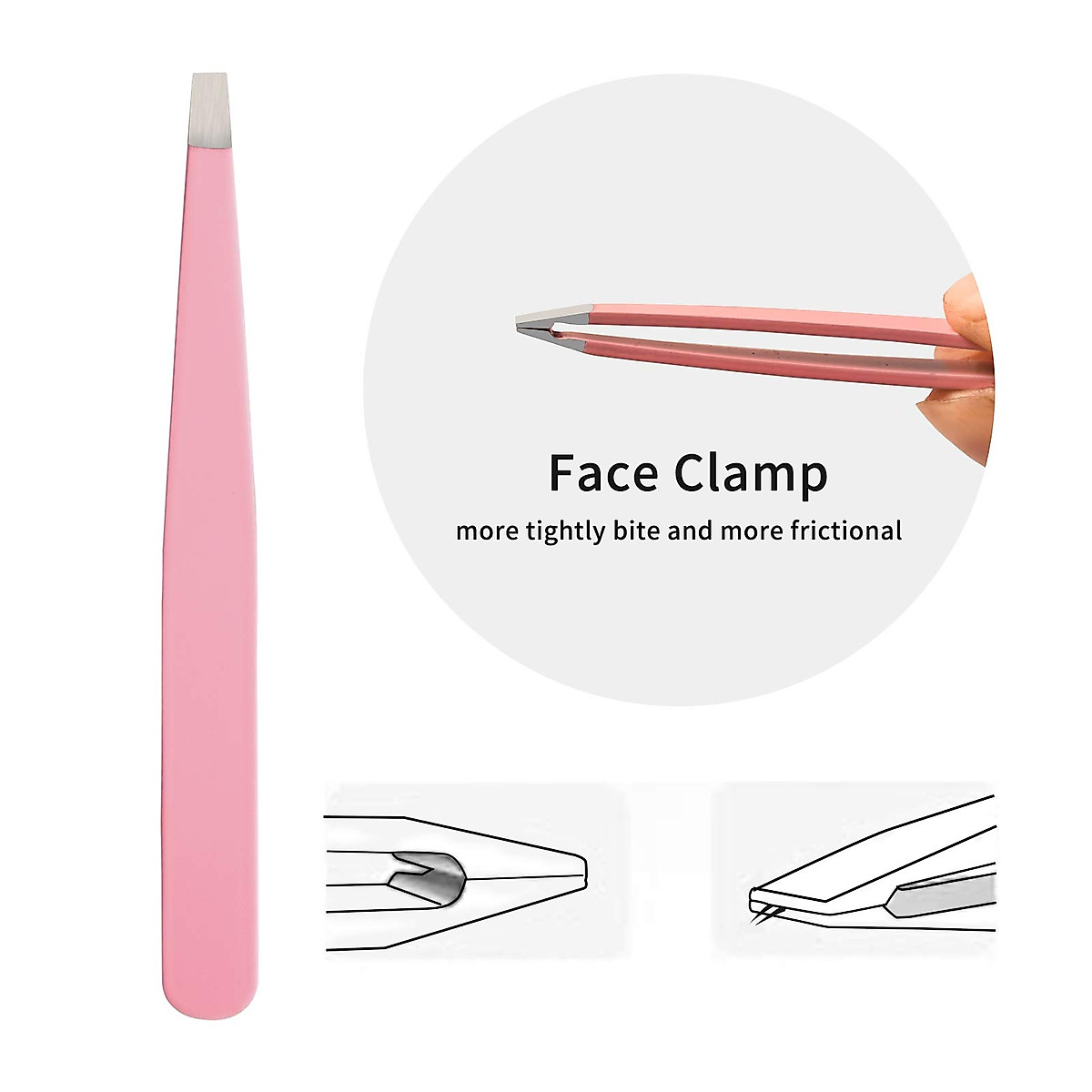 Tweezers Set 4-piece, Professional Stainless Steel Tweezers, Precision Tweezers for Eyebrows, Facial Hair, Ingrown Hair, Splinter, Blackhead Remover (PINK)…