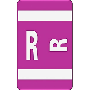 Smead AlphaZ ACCS Color-Coded Alphabetic Label R, Purple, 100 Labels per Pack (67188)